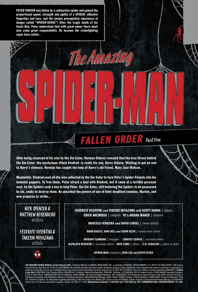 Amazing Spider-Man #54.LR Preview – Weird Science Marvel Comics